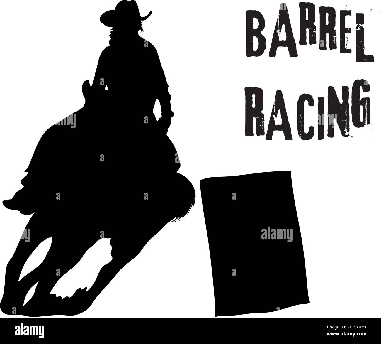 Barrel Racer Silhouette Vector