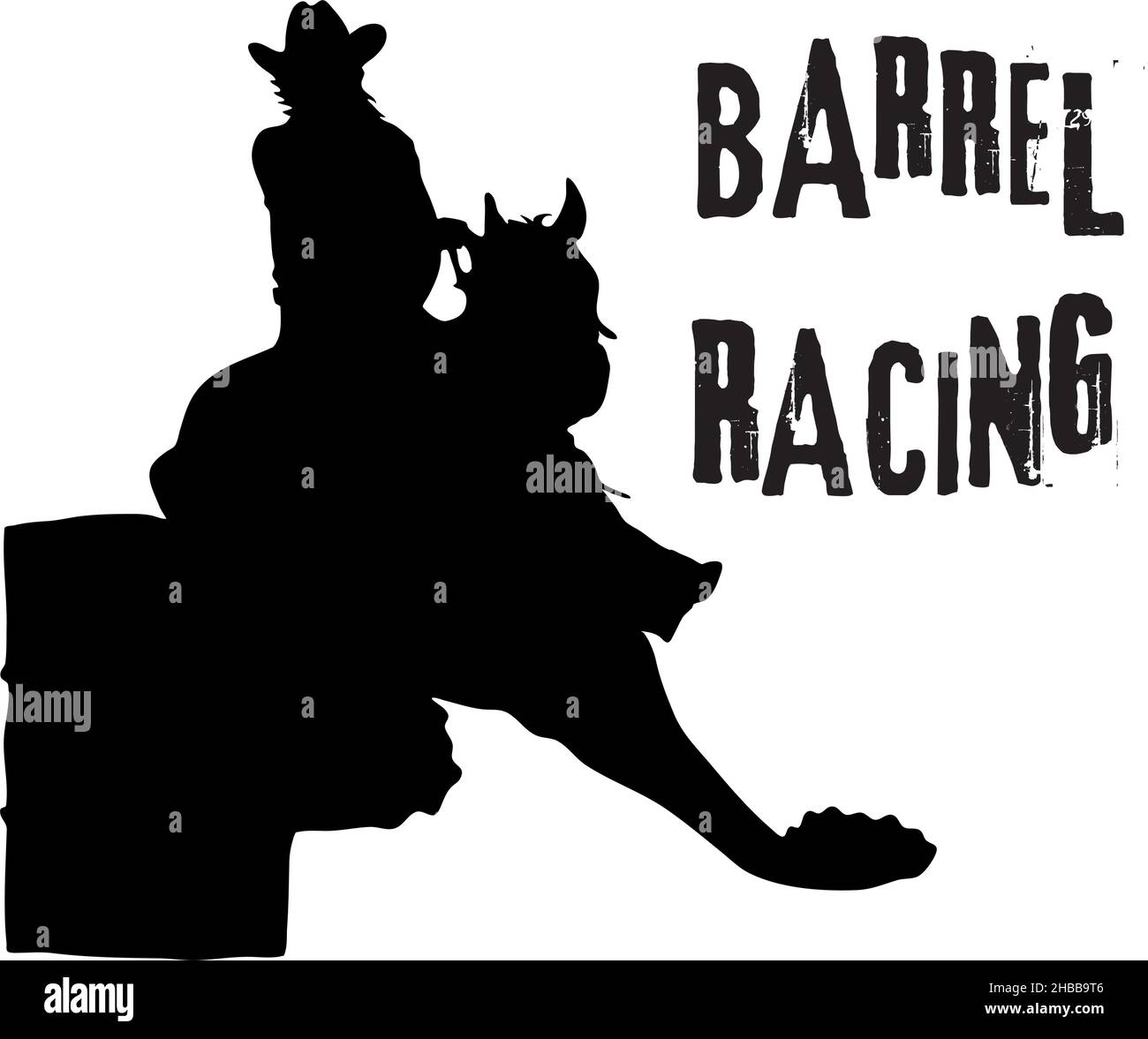 Barrel Racer Silhouette Vector