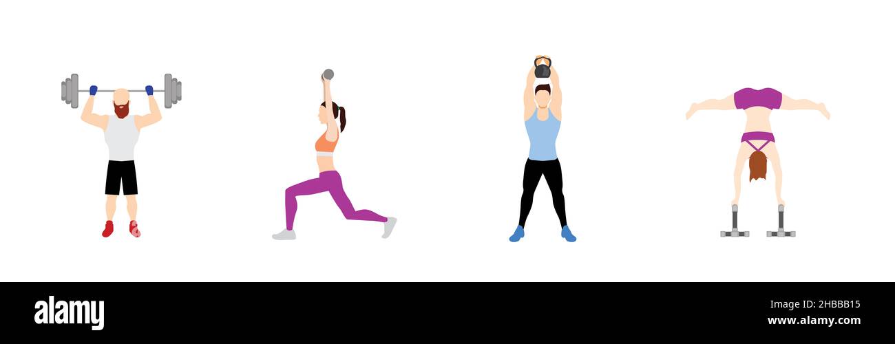 people work out on the blank Stock Photo - Alamy