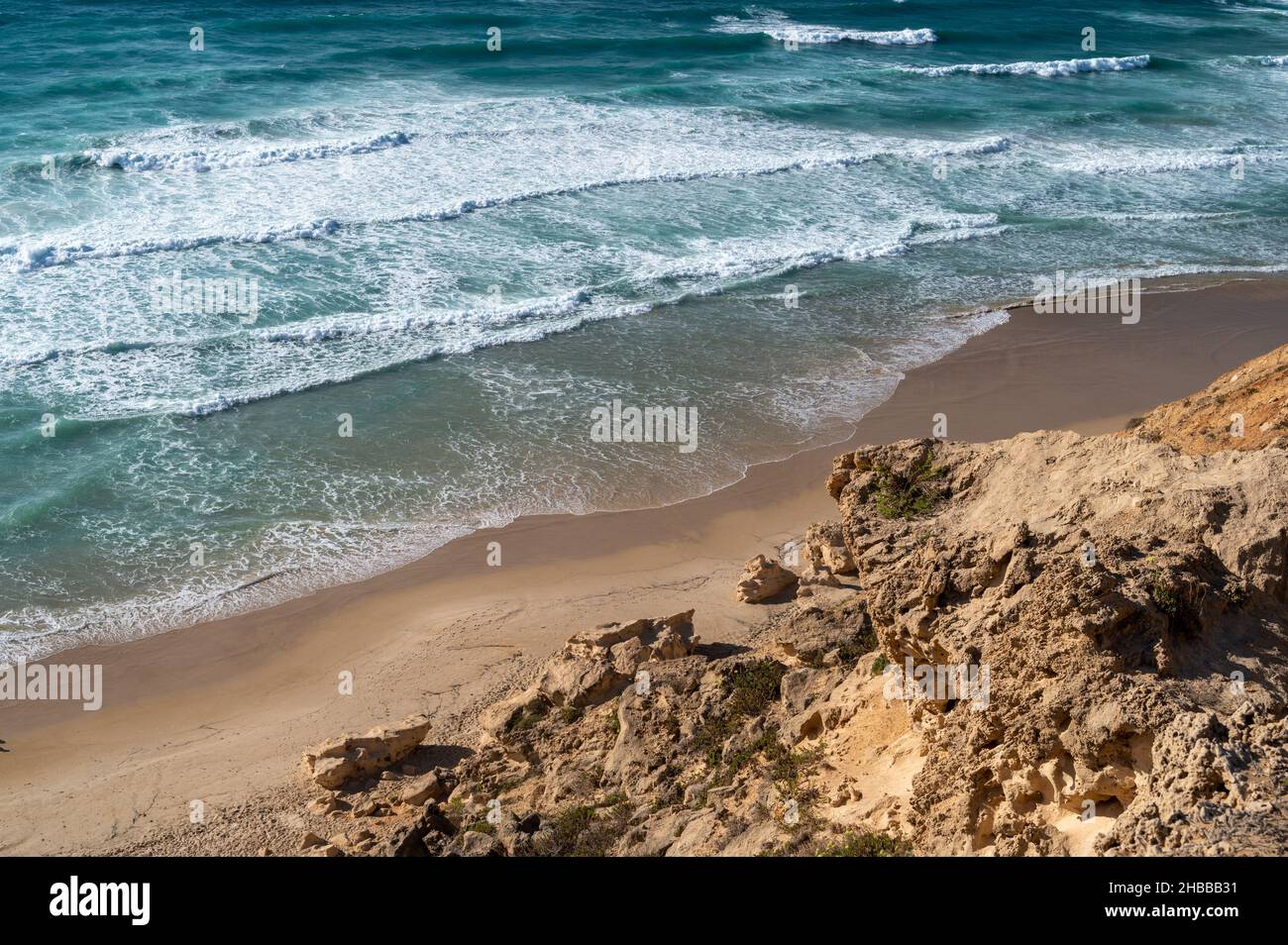 Argaman beach in Netanya in Israel view from the hill Stock Photo - Alamy