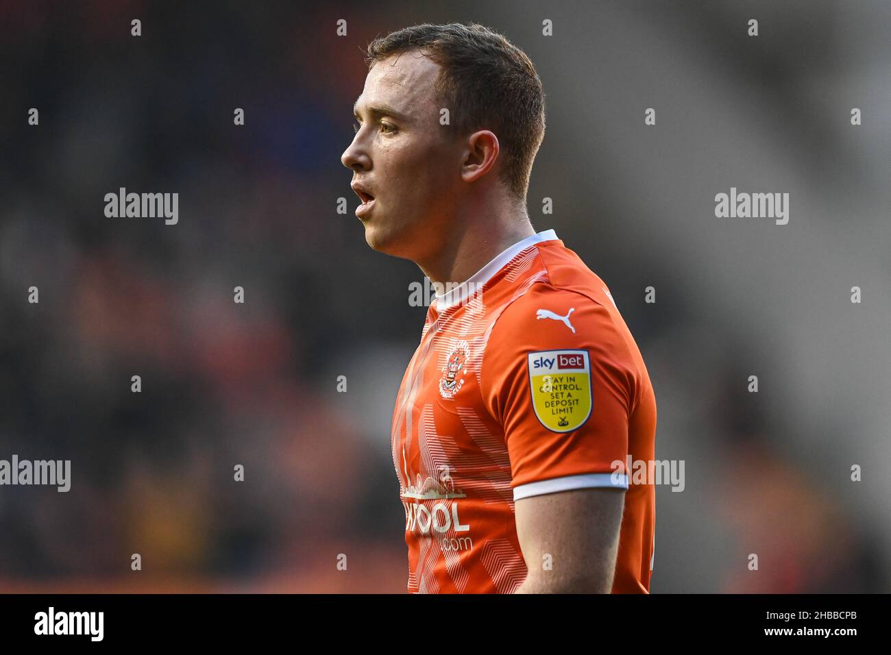 Shayne Lavery #19 of Blackpool during the game Stock Photo - Alamy