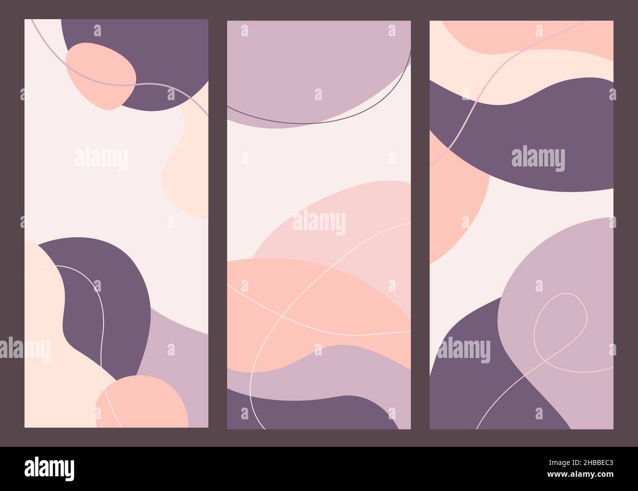 Set of 3 backgrounds for smartphone ads or stories. Abstract aesthetic ...