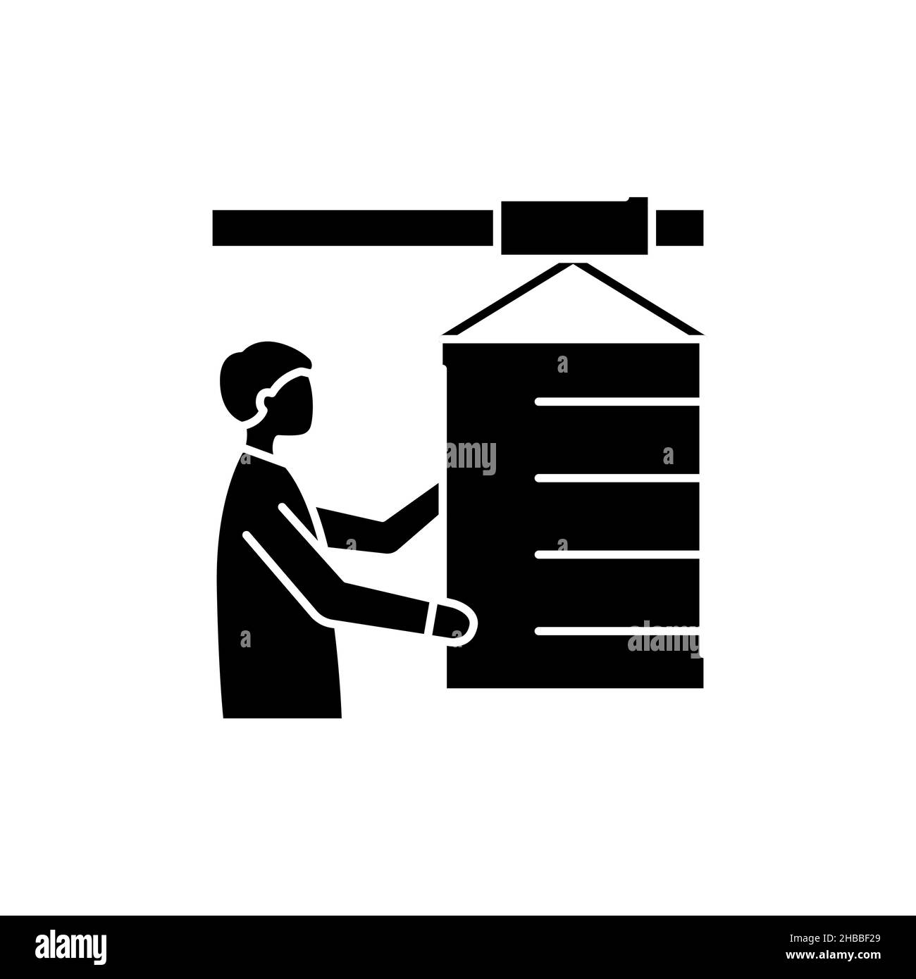 Man worker working metal product Cut Out Stock Images & Pictures - Alamy