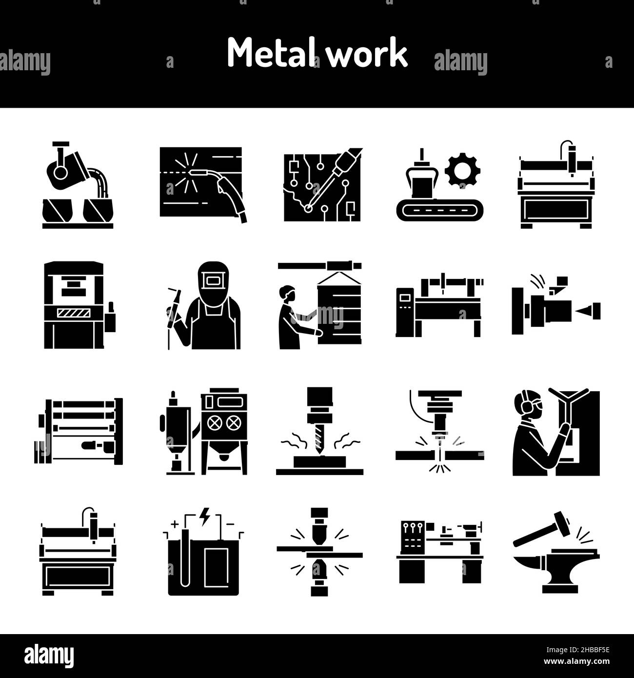 Metal work olor line icon. Pictogram for web page, mobile app, promo ...