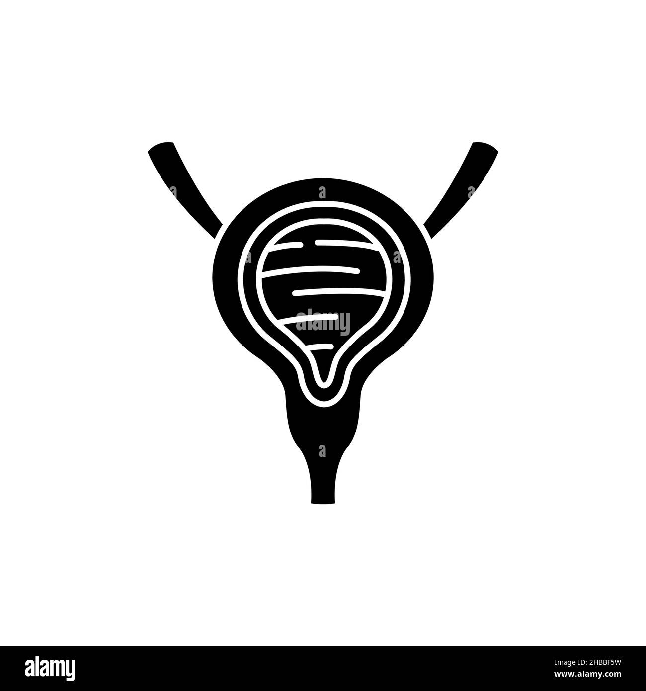 Human organ bladder color line icon. Pictogram for web page, mobile app ...