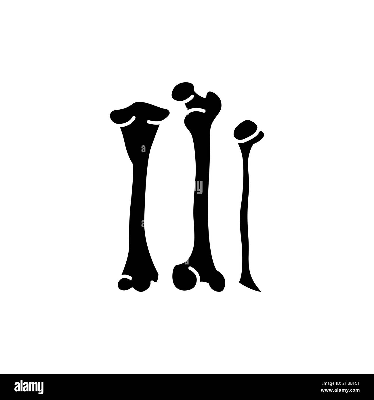 Human organ bone color line icon. Pictogram for web page, mobile app ...