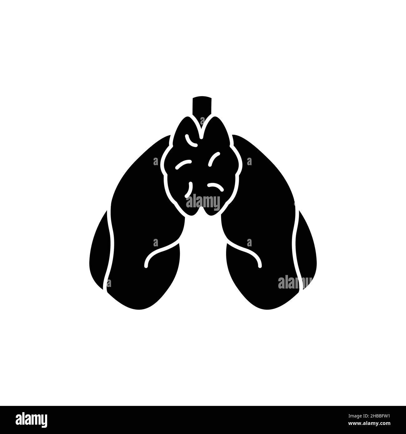 Human organs thymus color line icon. Pictogram for web page, mobile app ...