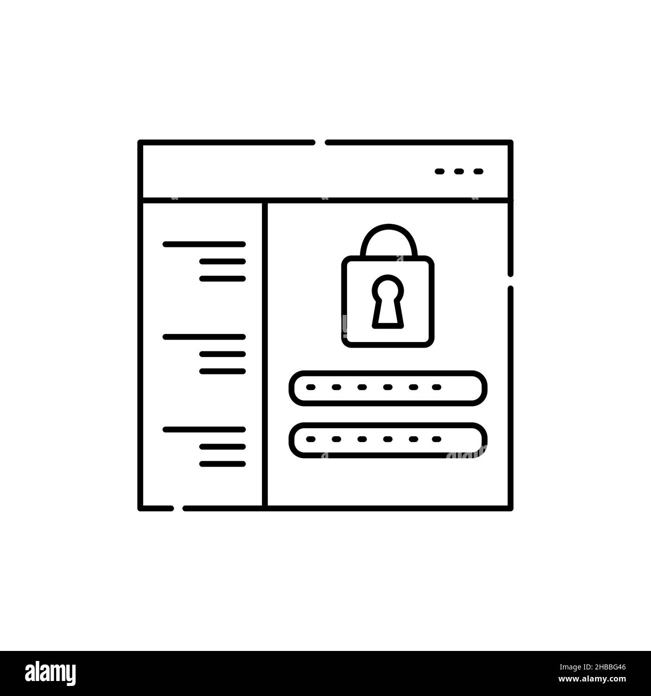 Password Manager Color Line Icon Isolated Vector Element Outline Pictogram For Web Page