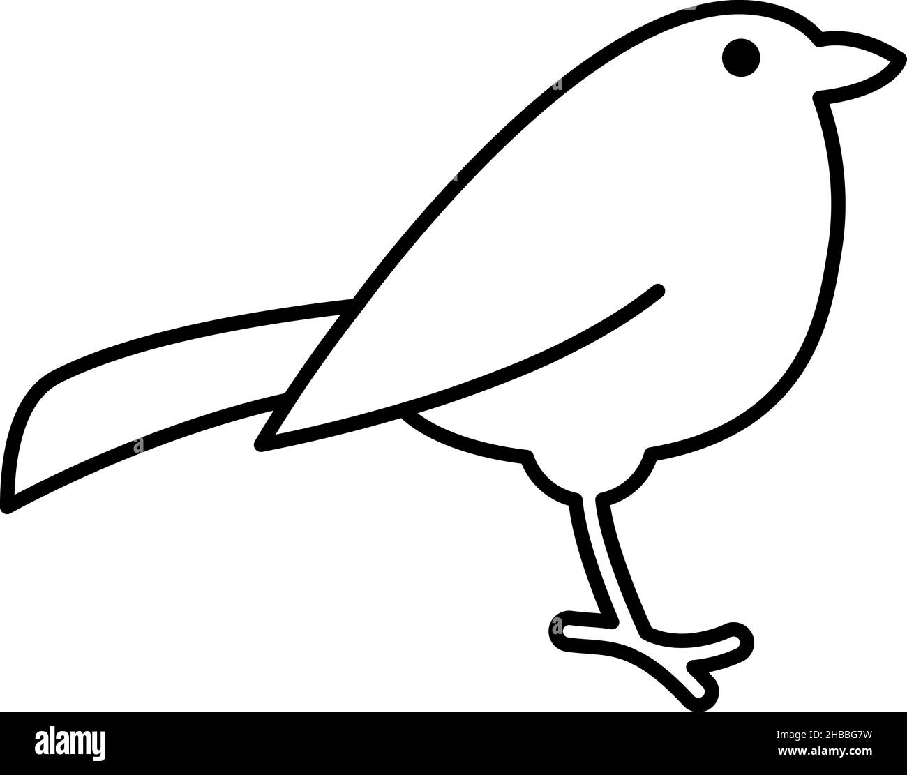 Bird vector icon design Black and White Stock Photos & Images - Alamy