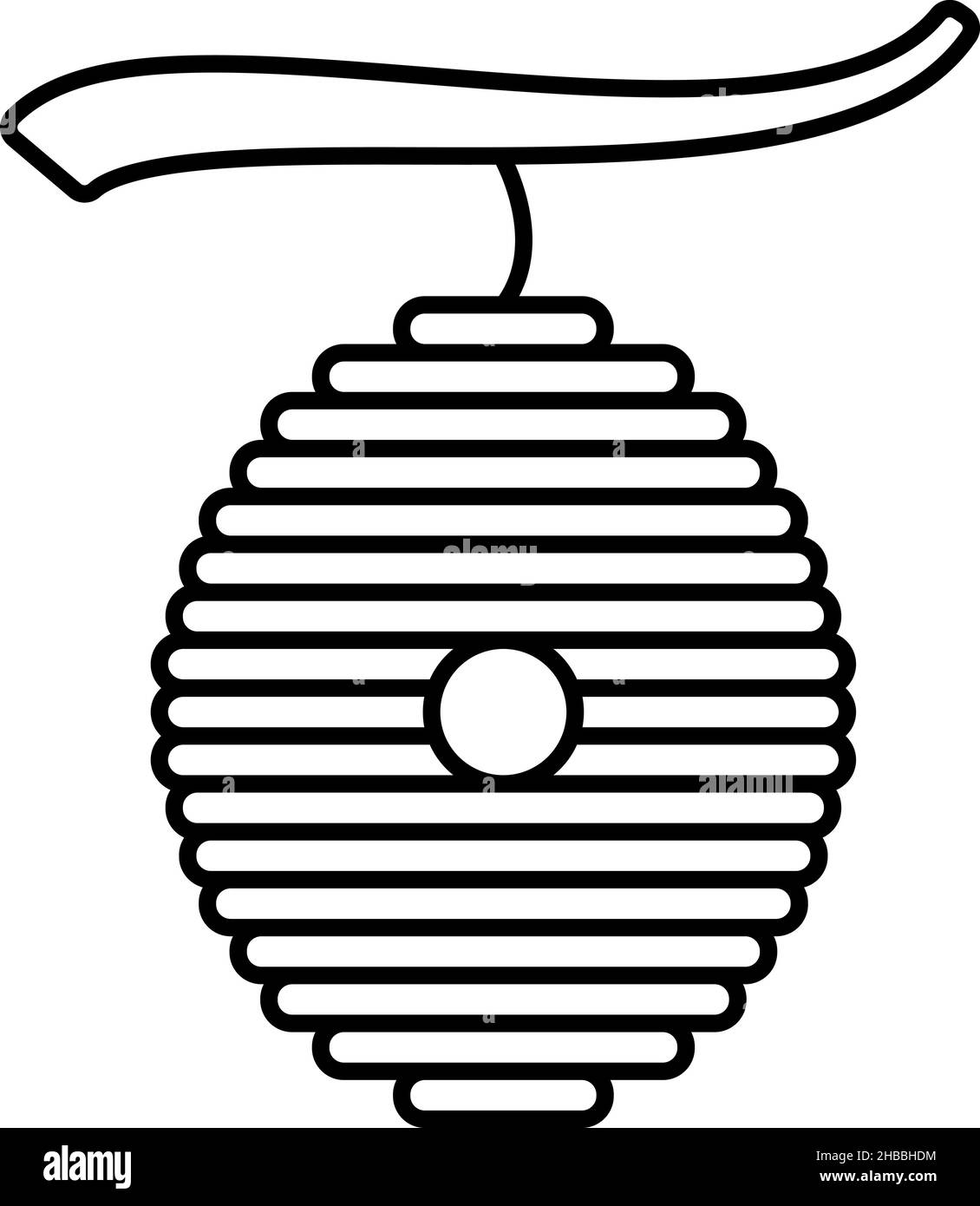 Beehive Bee Outline Icon Vector Stock Vector Image & Art - Alamy