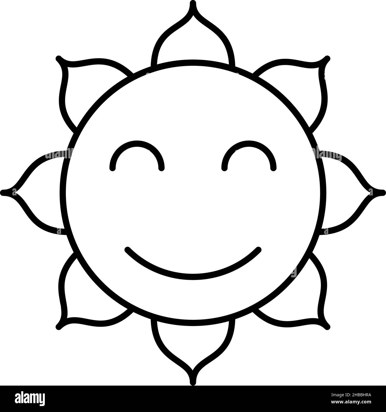 Smiling Sun Outline Icon Vector Stock Vector Image & Art - Alamy Smiling Sun Outline Icon Vector Stock Vector Image & Art - Alamy