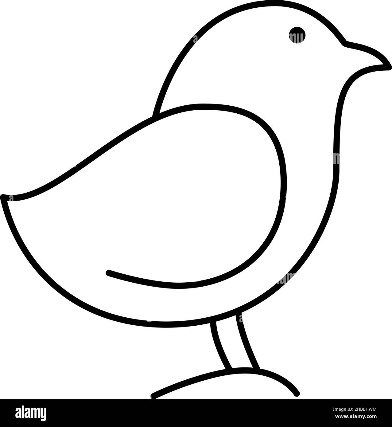 Chick Animal Outline Icon Vector Stock Vector Image & Art - Alamy