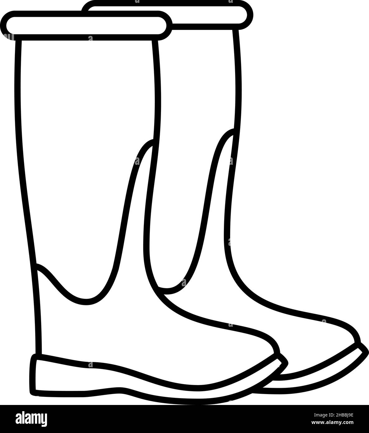 Rubber Boot Outline Icon Vector Stock Vector Image & Art - Alamy