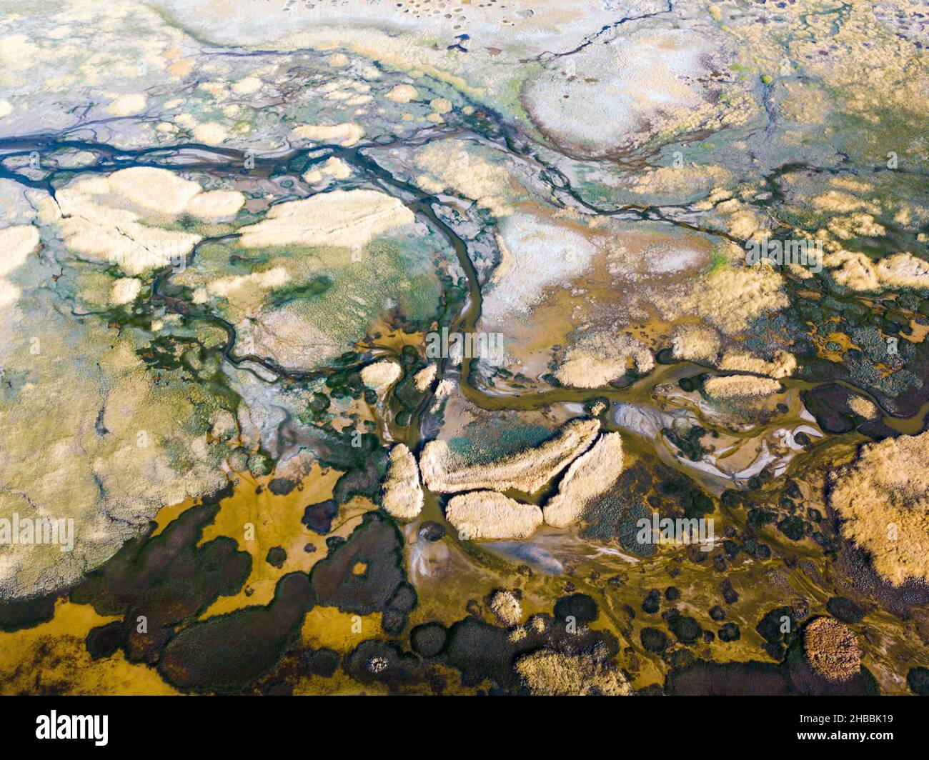 Aerial view of The Okavango Delta or Okavango Swamp in Botswana Stock ...