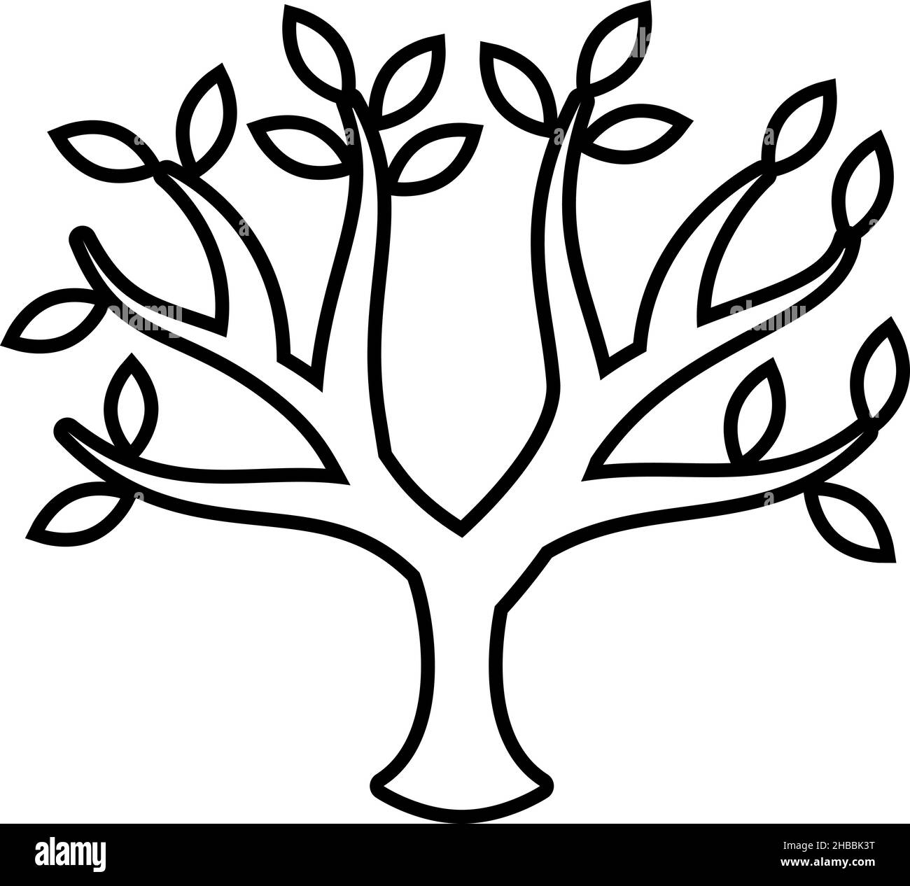 Tree Plant Outline Icon Vector Stock Vector Image & Art - Alamy