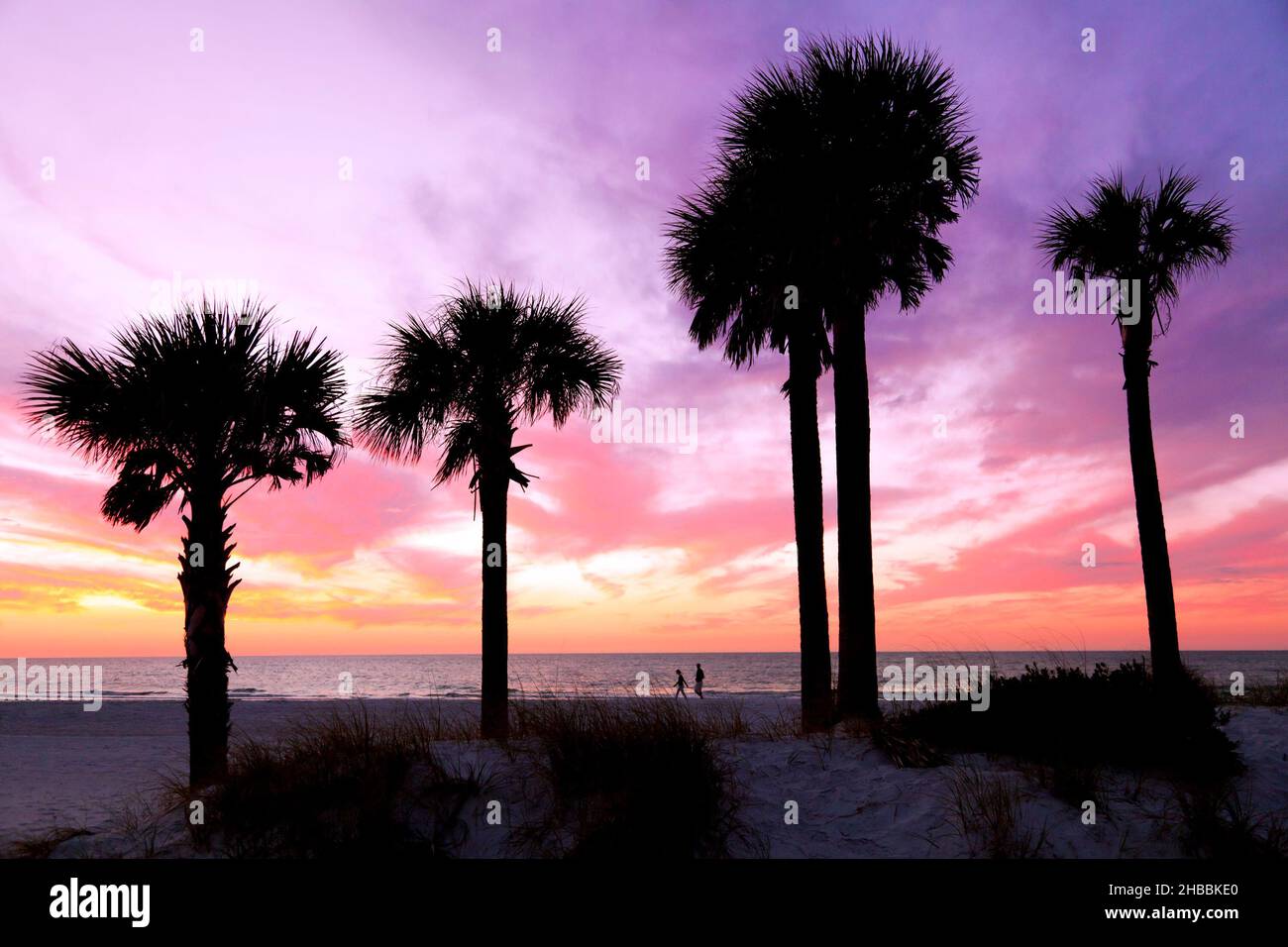Sunset at the Beach Stock Photo - Alamy