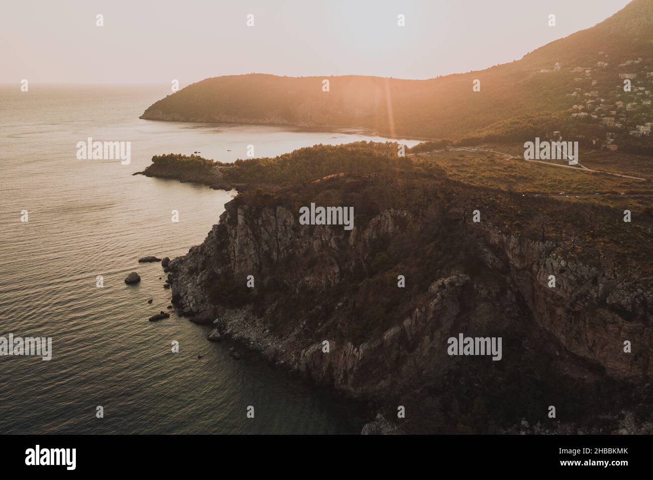 Aerial drone panorama marine seashore hi-res stock photography and ...