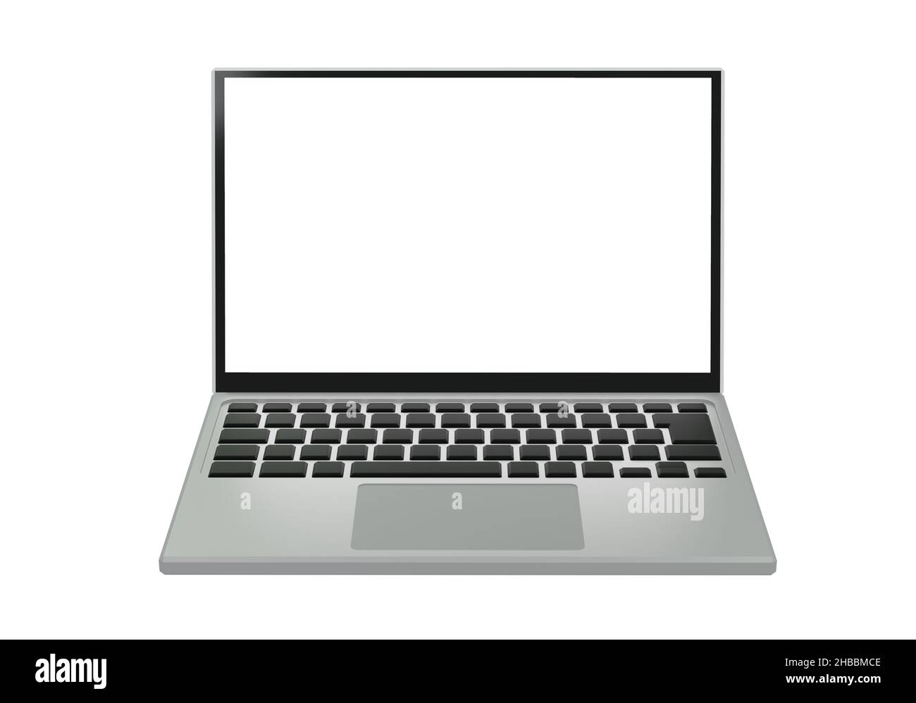 Laptop with 3D structure.Front angles Stock Photo - Alamy