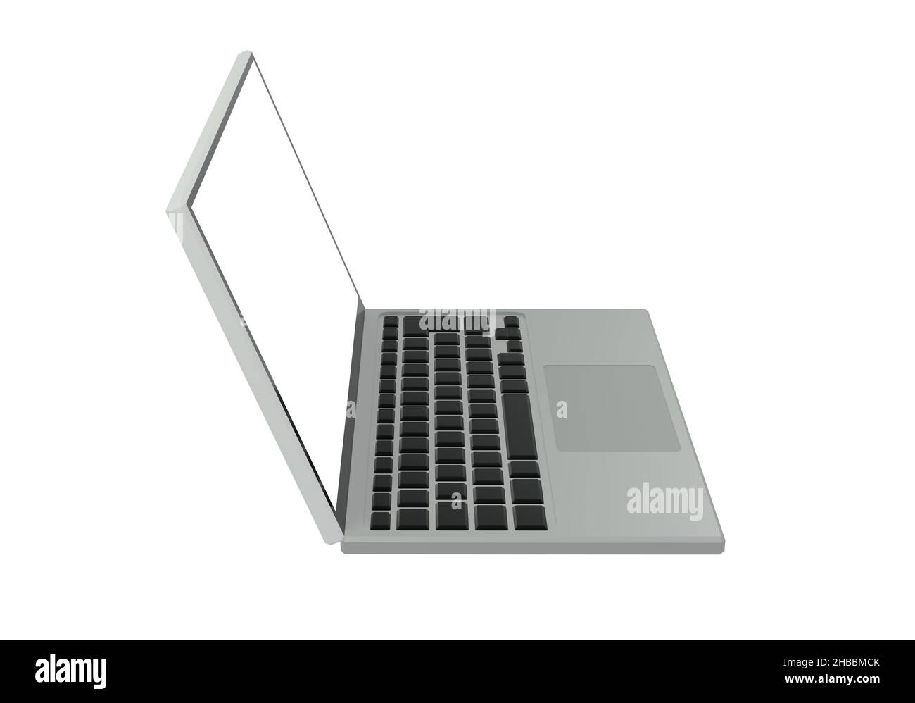 Laptop with 3D structure.Sideways angles Stock Photo - Alamy
