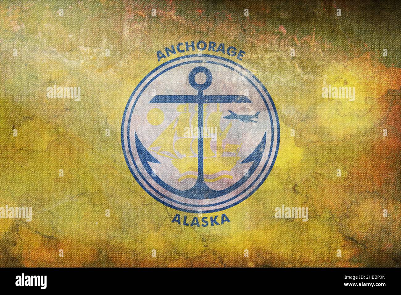 Anchorage city flag hi-res stock photography and images - Alamy