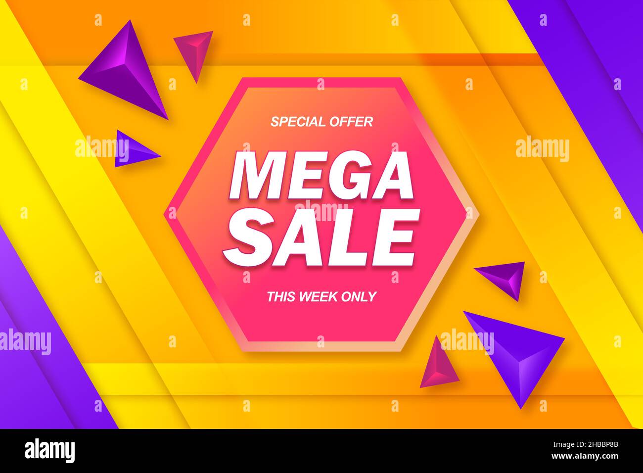 Mega sale shop banner Stock Vector Images - Alamy