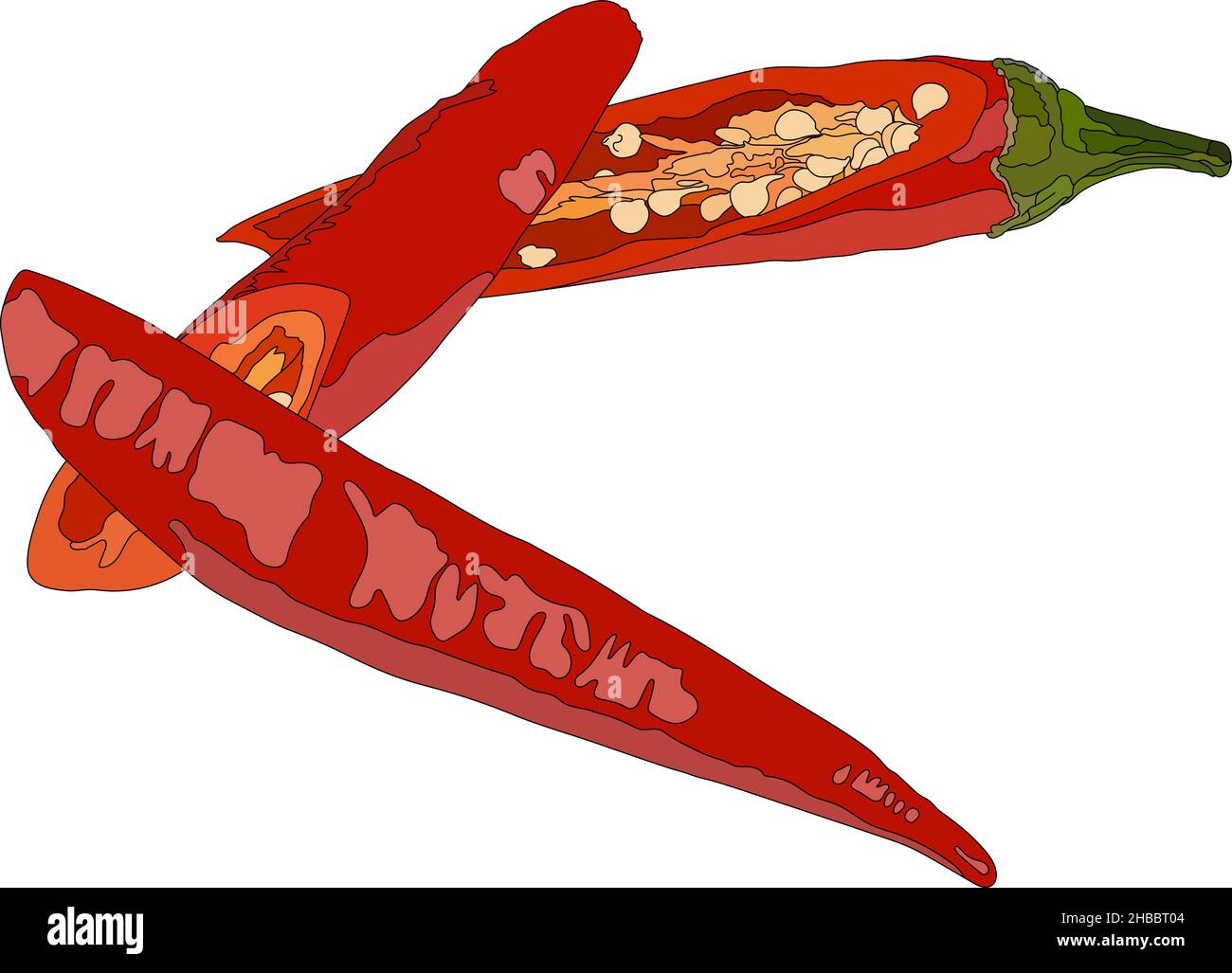 Creative chilli view Stock Vector Images - Alamy