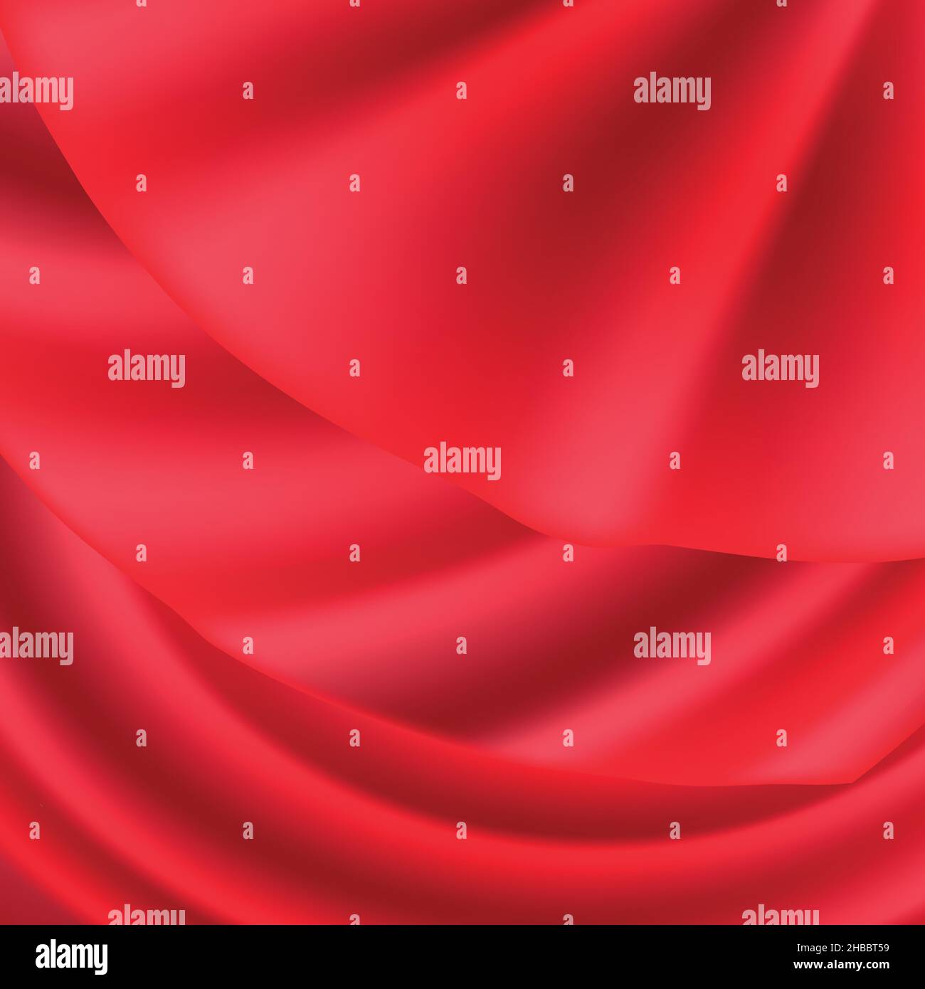 red abstract background, realistic folds of fabric Stock Vector Image ...