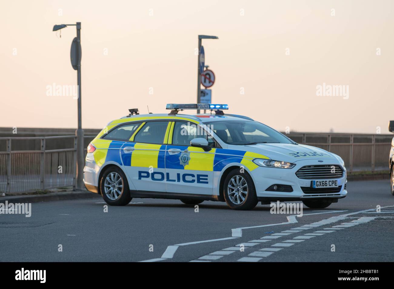 RTC car and Motorbike closing main road Stock Photo - Alamy