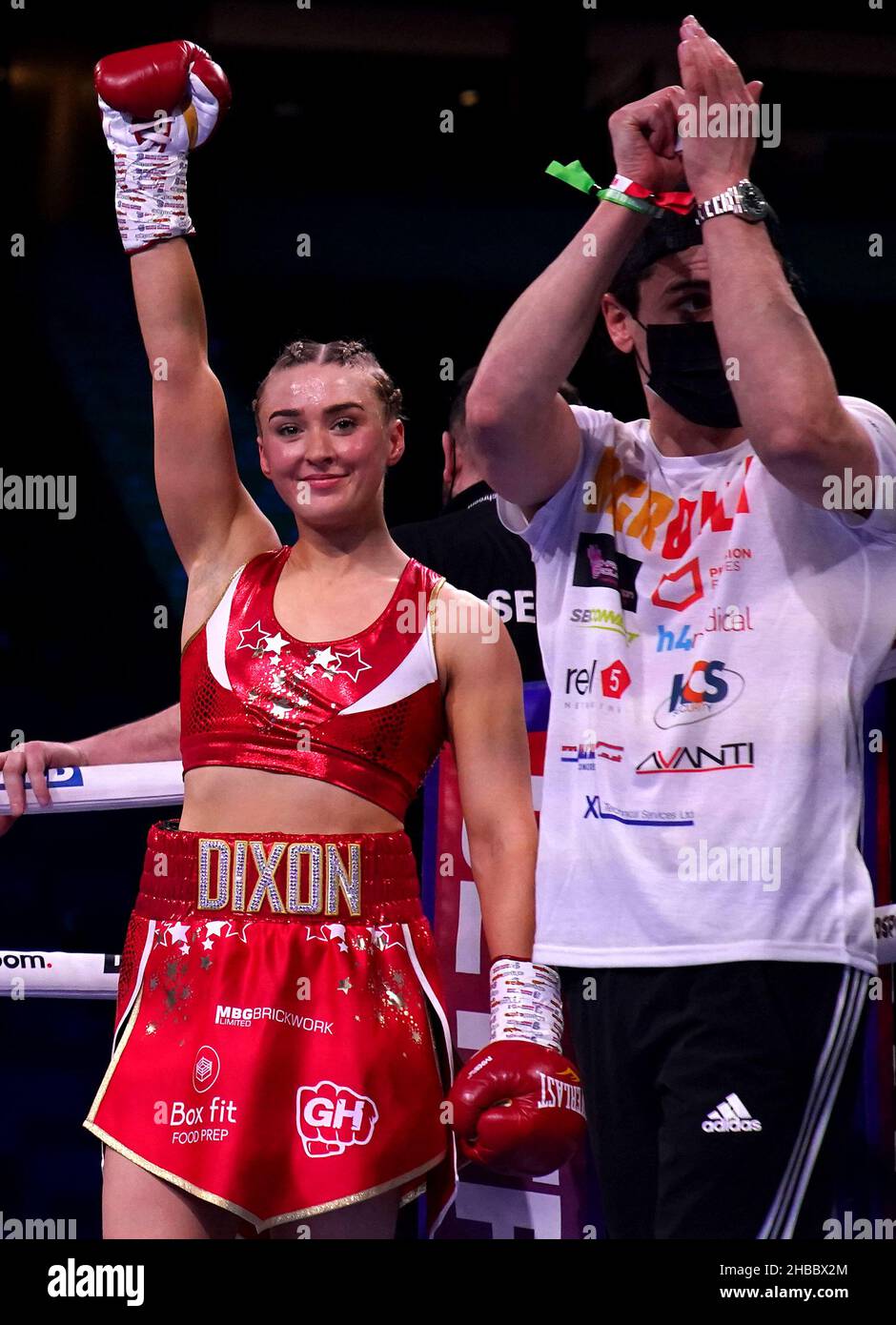 Rhiannon Dixon celebrates victory against Vaida Masiokaite in the ...