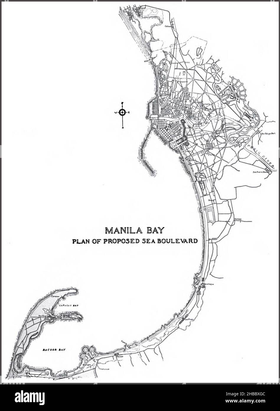 Cavite City and peninsula (lower left) in relation to the City of ...