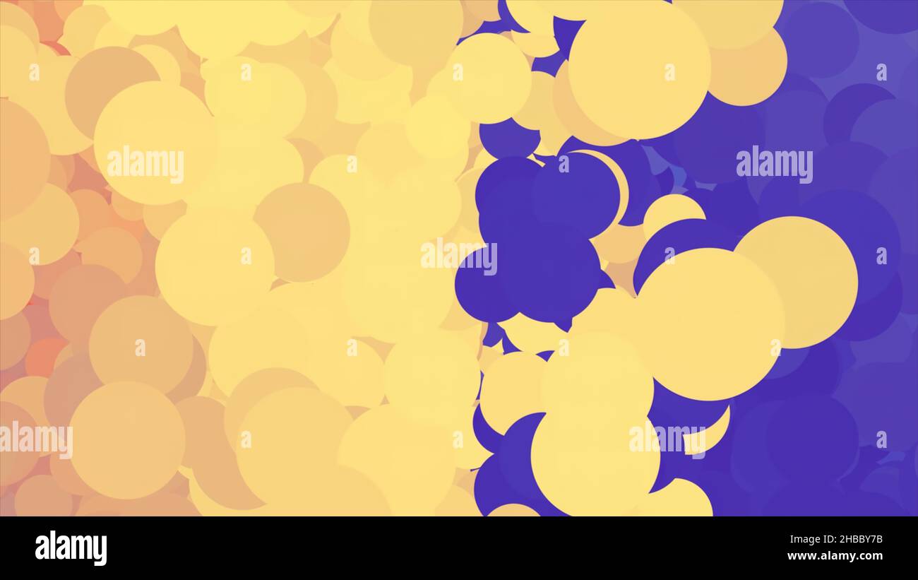 Abstract background with moving cloud of many circles of different ...