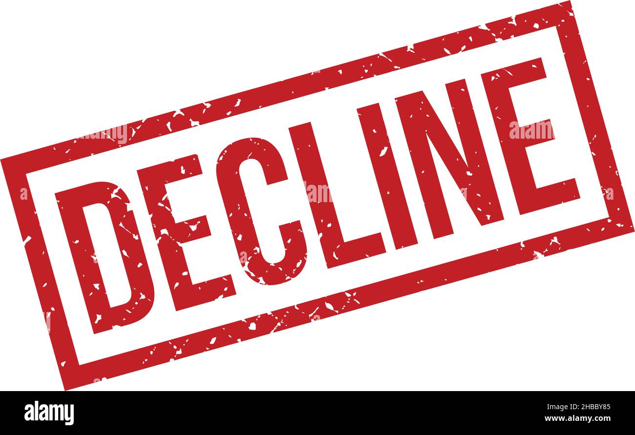 Decline Grunge Rubber Stamp, Vector Illustration Stock Vector Image ...