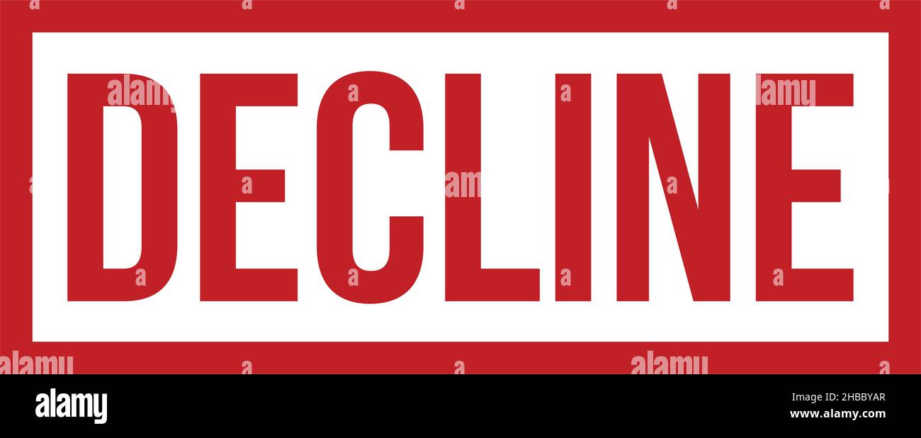 Decline Rubber Stamp On White Background, Vector Illustration Stock ...