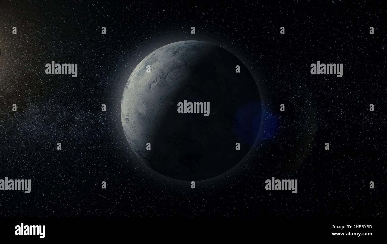 Planet in space. Solar system and space objects. Abstract scientific ...