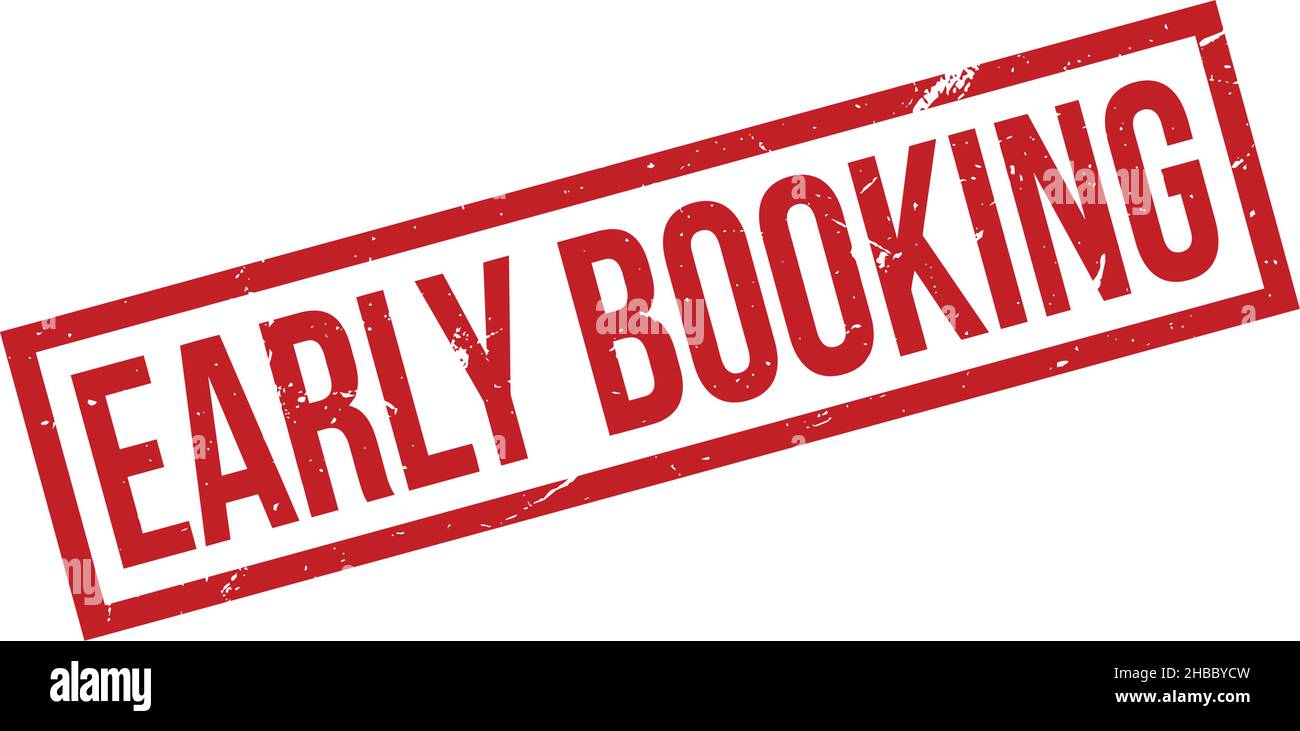 Early Booking Grunge Rubber Stamp On White Background, Vector ...