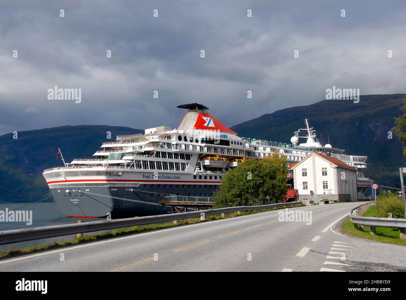 Fred. Olsen cruise liner Balmoral, registered in Nassau, moored at ...