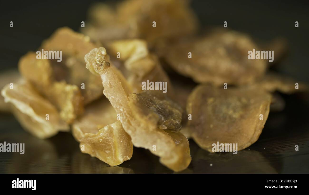 Dried fruits on black background. Delicious and traditional dried fruit ...