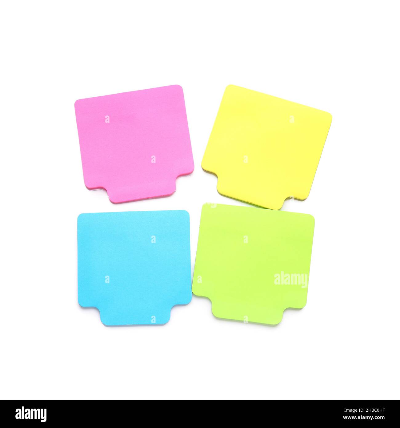 Colorful sticky note papers on white background Stock Photo - Alamy