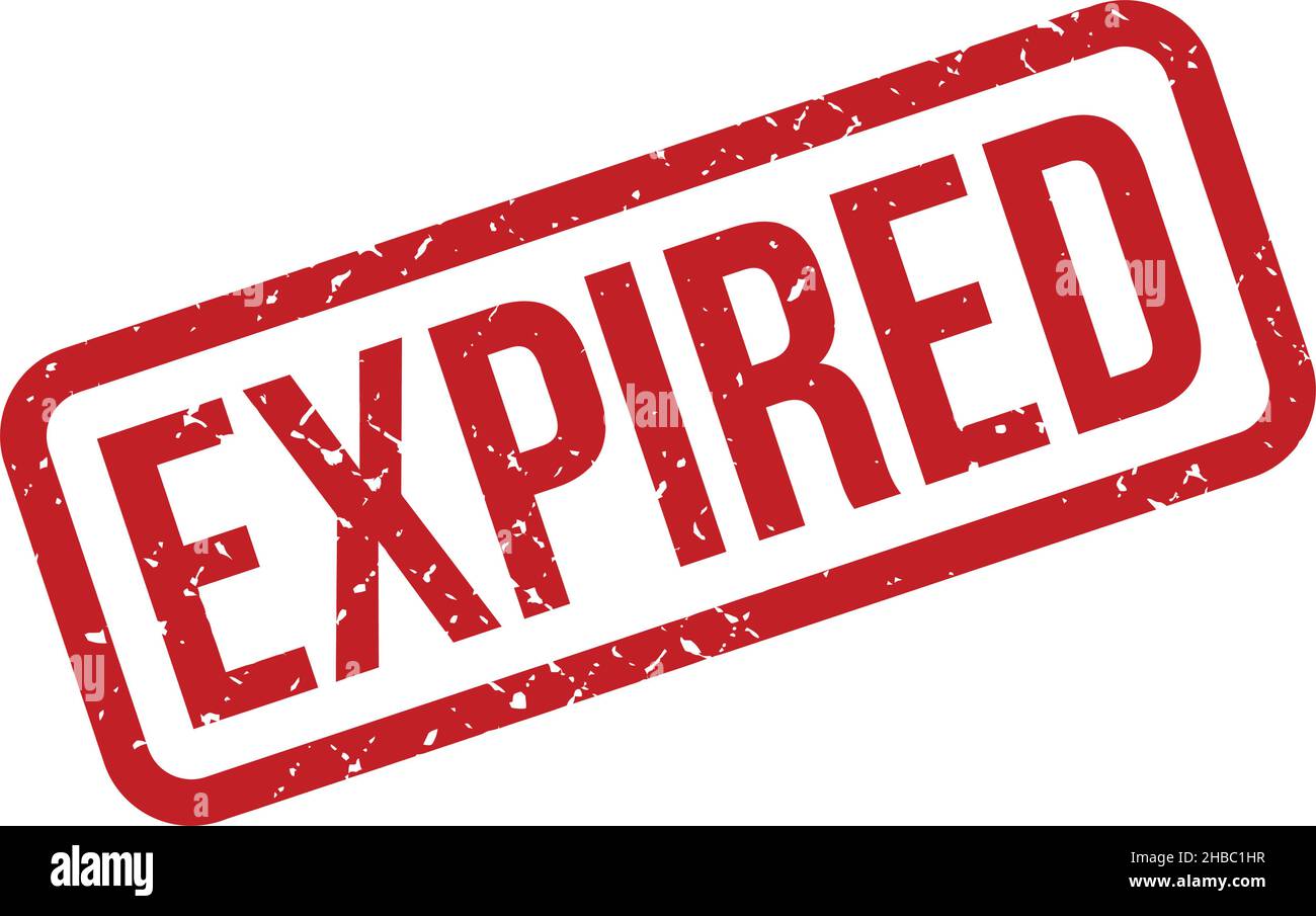 Expired Rubber Stamp. Red Expired Rubber Grunge Stamp Seal Vector ...