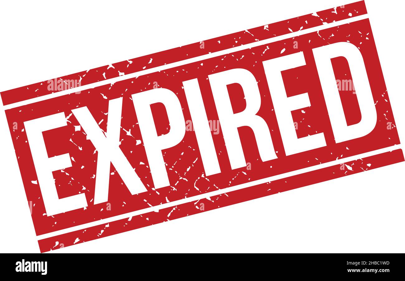 Expired Rubber Stamp. Red Expired Rubber Grunge Stamp Seal Vector ...