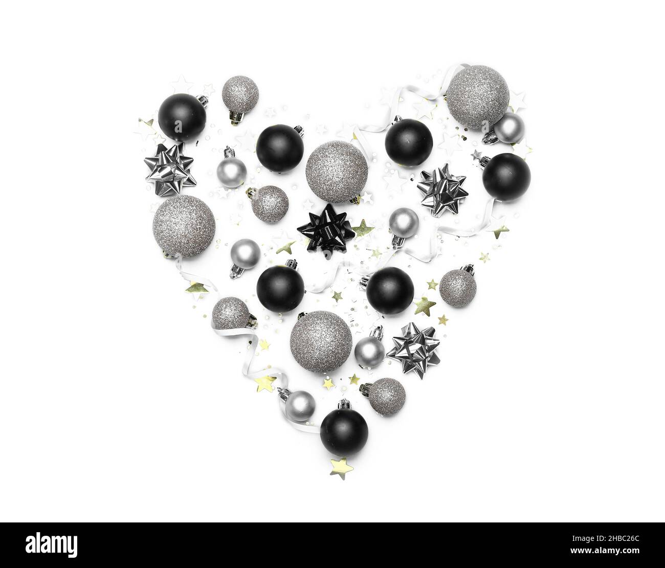 Christmas balls bows fir Cut Out Stock Images & Pictures - Alamy