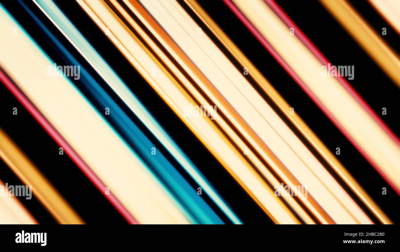 Abstract glowing and shiny colorful light rays on black background ...