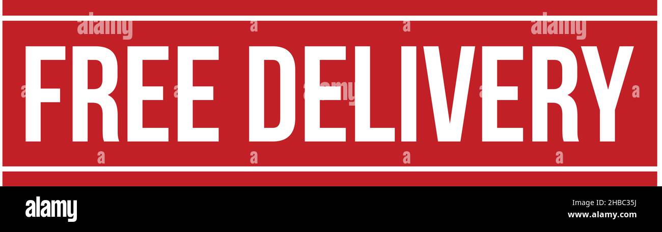 Free Delivery Rubber Stamp. Red Free Delivery Rubber Grunge Stamp Seal ...