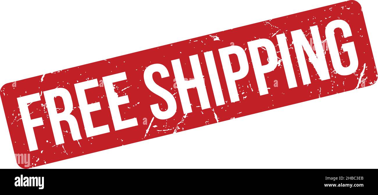 Free shipping red text Stock Vector Images - Alamy