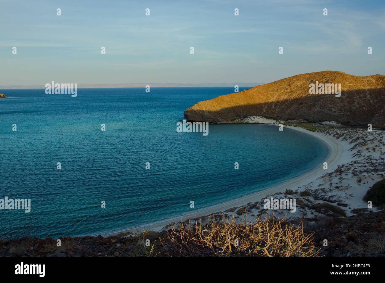 Mesmerizing view of a beautiful Balandra Beach in Mexico under a blue ...