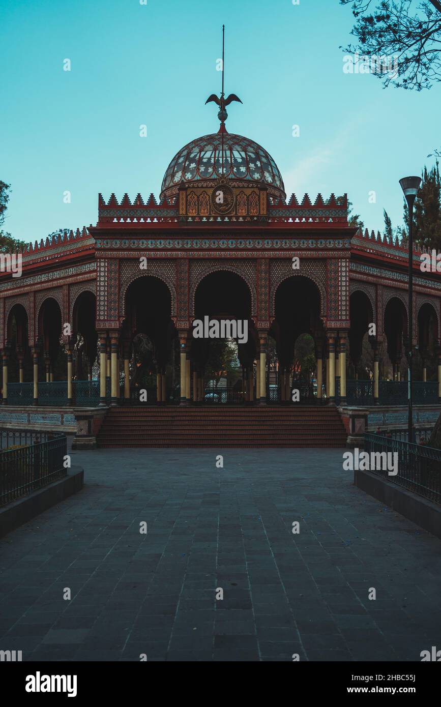 Vertical shot of Morisco Kiosk. Mexico City Stock Photo - Alamy