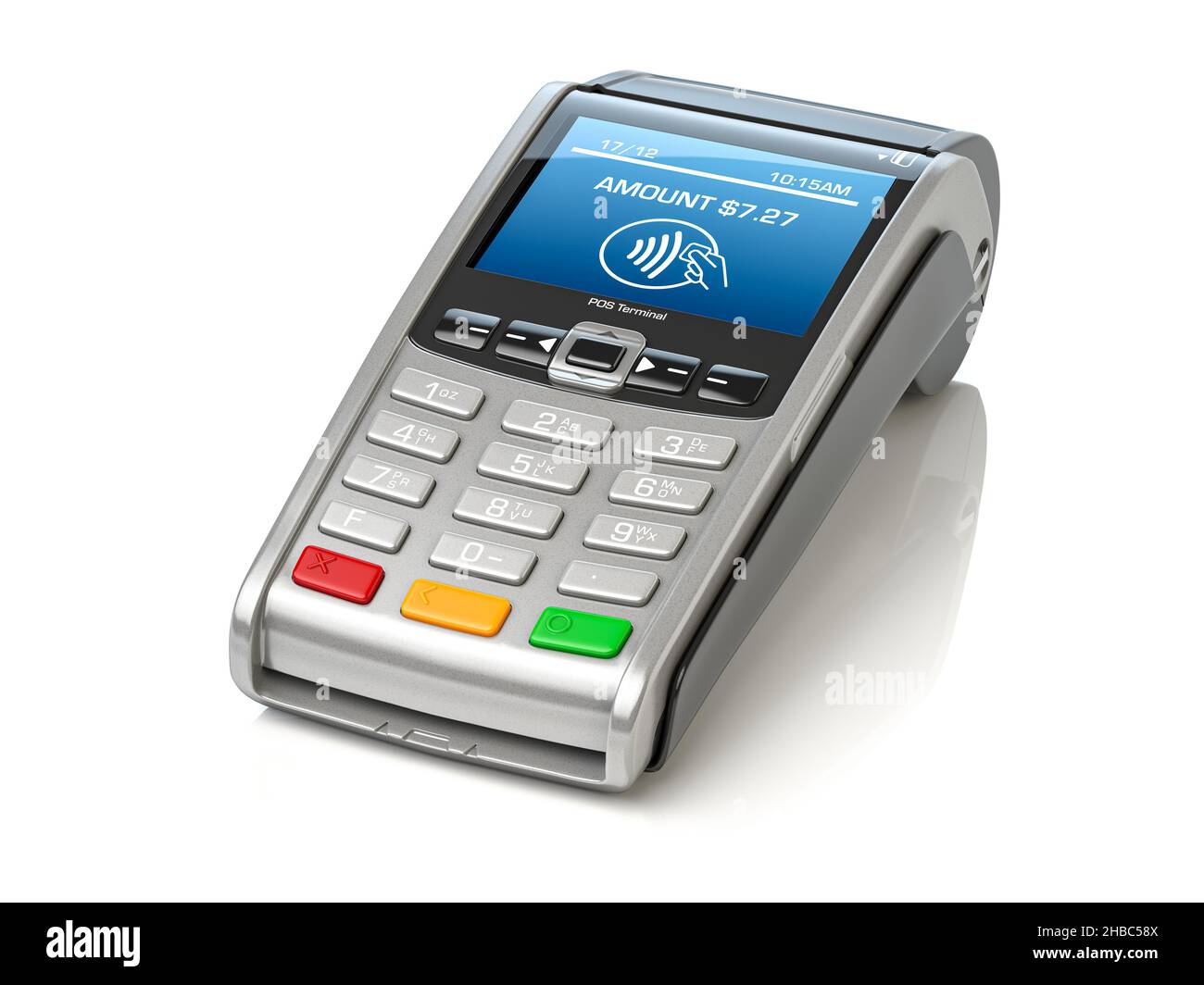 POS point of sale terminal for credit card payment isolated on white ... POS point of sale terminal for credit card payment isolated on white ...
