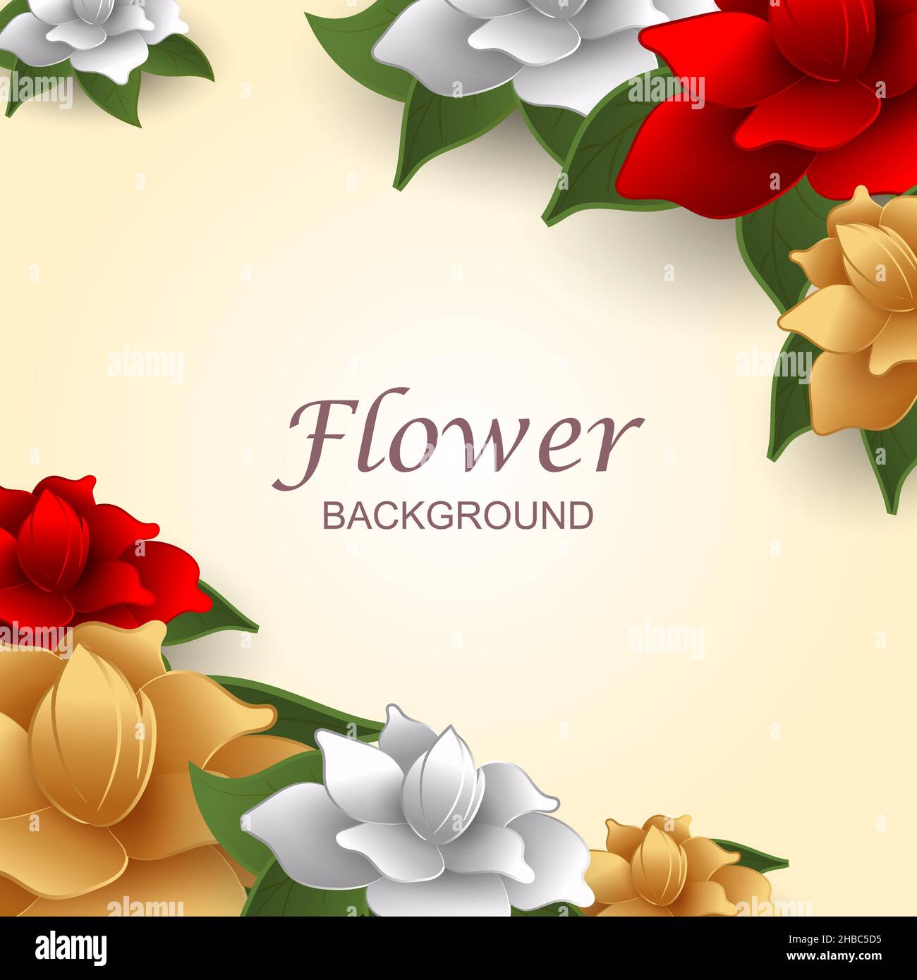 Floral background with chinese flower decoration Stock Vector Image ...