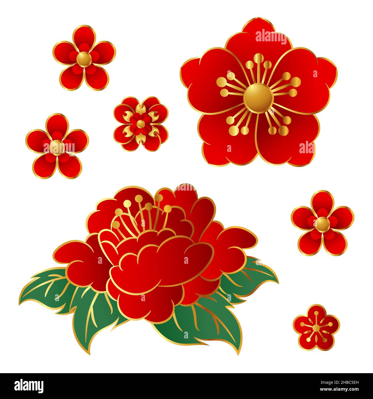 Lucky red plant Stock Vector Images - Alamy