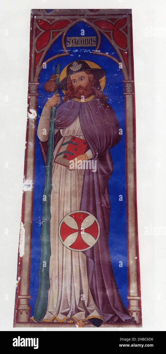 Peinture murale à Rabastens. Saint Jacques Stock Photo - Alamy